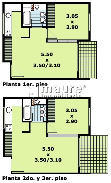 planta-tipo-2-ambientes - Maure Inmobiliaria